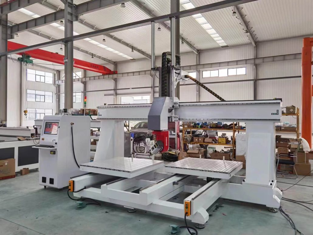 Large 5 Axis CNC Router Machine with Two Tables - IGOLDEN CNC